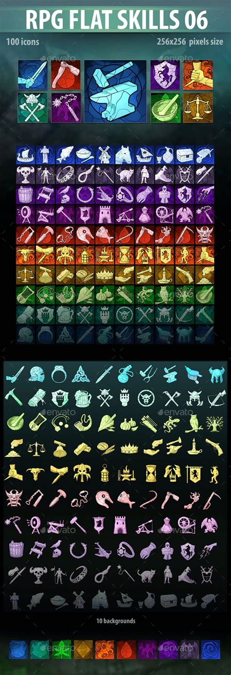 Rpg Flat Skills 06 Rpg Skills Game Icon