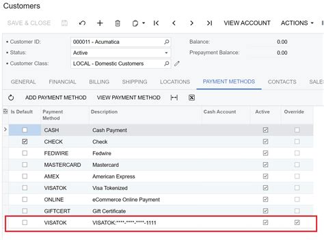 How To Save Credit Card Account In Acumatica Using Bigcommerce