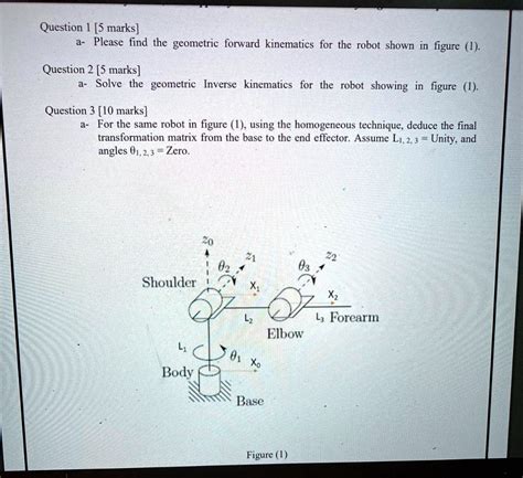 Question 1 5 Marks A Please Find The Geometric Forward Kinematics