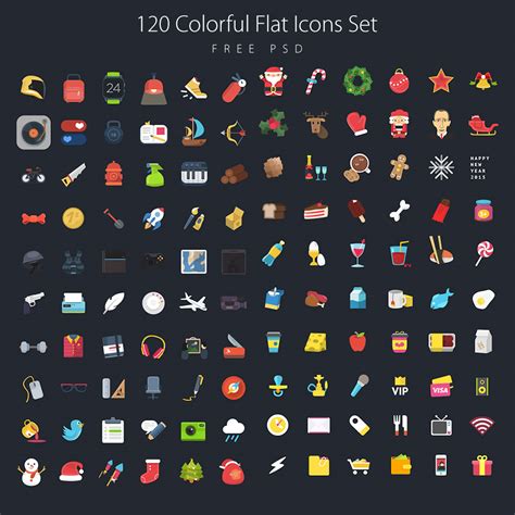 Colorful Flat Web Ui Psd Kit Download Psd