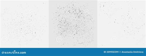 Grunge Grain Texture Set Vector Abstract Spray Dots Background For Posters Patterns Retro