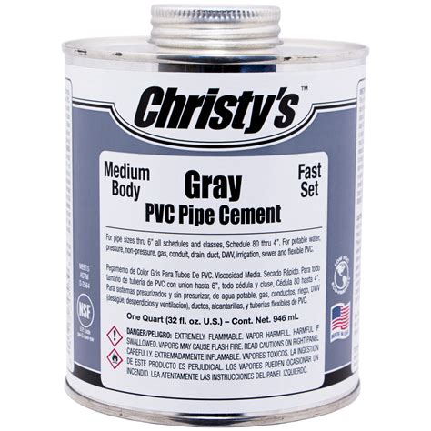 Gray Medium Pvc Cement Christys