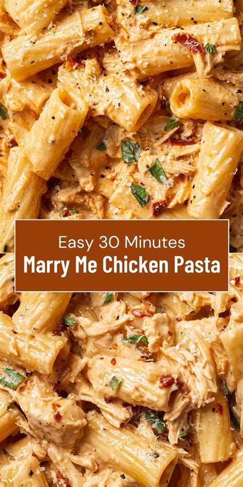 Easy 30 Minutes Marry Me Chicken Pasta
