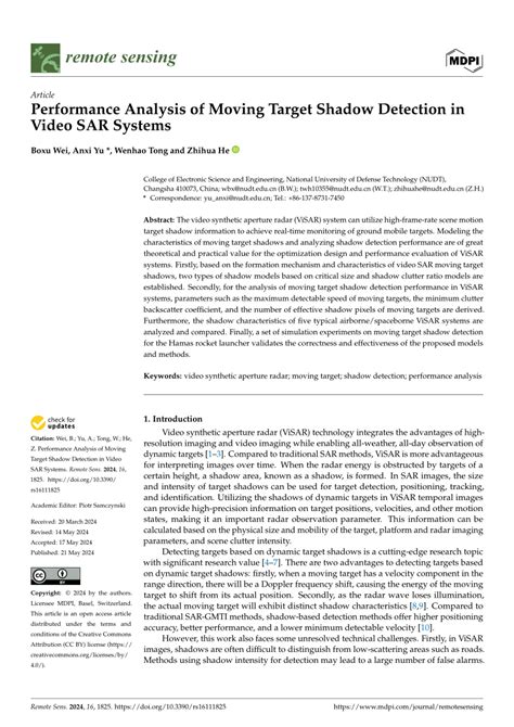 Pdf Performance Analysis Of Moving Target Shadow Detection In Video