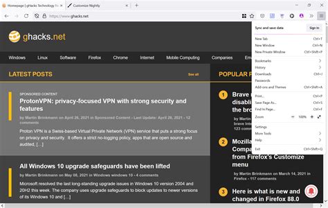 How To Fix The Firefox 89 User Interface Ghacks Tech News