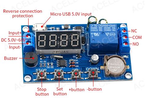 Dc 5v Real Time Timing Delay Timer Relay Module Switch Control Clock Synchronization Multiple