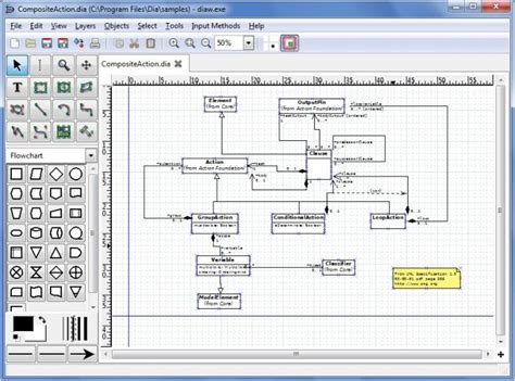 View Dia Diagram Editor Screenshot