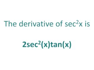 The Derivative Of Sec 2x DerivativeIt