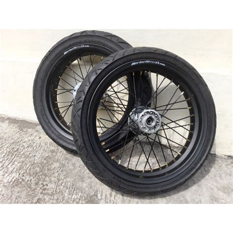 Jual SEPAKET WHEELSET VELG SET BAN SET SUPERMOTO SUMO KLX 150 L