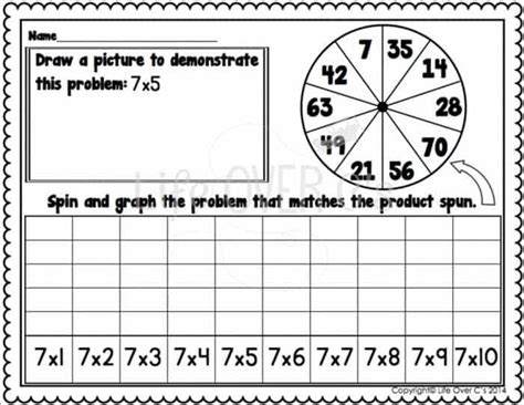Fun Multiplication Spin And Graph Math Centers