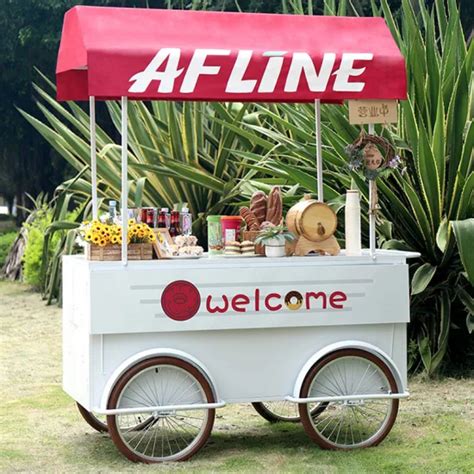 Outdoor Hamburger Cart Snack Retail Food Cart Best Designed Street Food