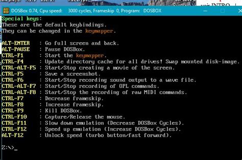 Usage De Dosbox 074application Permettant De Simuler Un Session Dos
