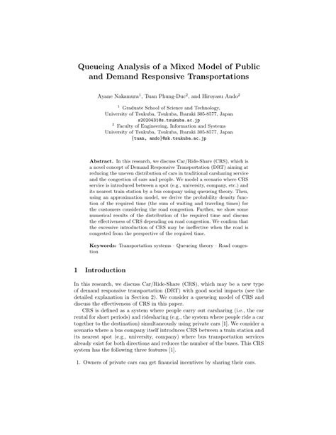 Pdf Queueing Analysis Of A Mixed Model Of Public And Demand