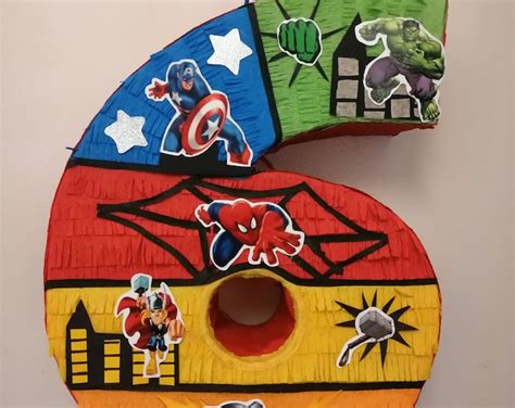 Number 4 Spider Piñata And Wooden Piñata Stick Etsy Uk