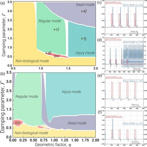 Ranges Of Parameters For Bio Inspired Neuron Operating Modes For