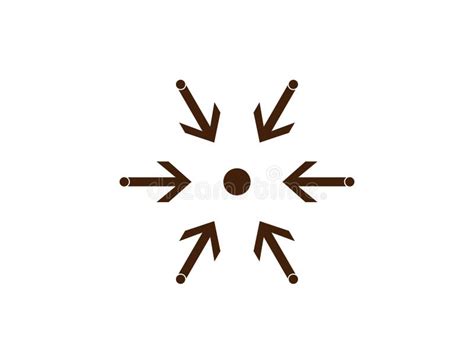 Arrow Concentration Attention Icon Vector Illustration Stock
