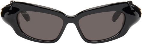 Balenciaga Black Palazzo Rectangle Sunglasses Ssense