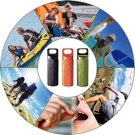 Outdoor Waterproof Edc Survival Container Capsule Airtight Aluminum