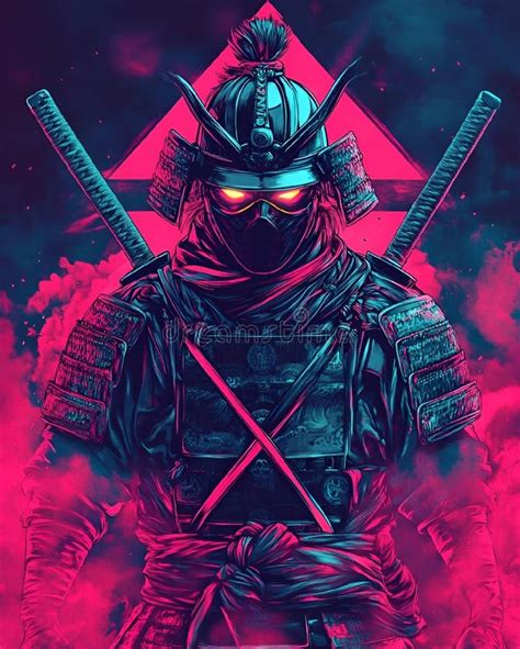 Ninja Sketch High Quality Hyper Realistic Illustrations Stock