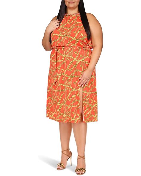 Womens Michael Michael Kors Plus Size Chain Neck Midi Dress 6pm