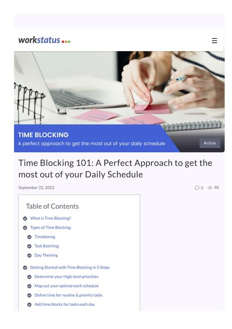 Ppt Time Blocking 101 A Perfect Approach To Get The Most Out Of Your Daily Schedule
