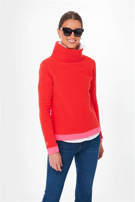 Dudley Stephens Poppy Red And Neon Pink Colorblock Park Slope