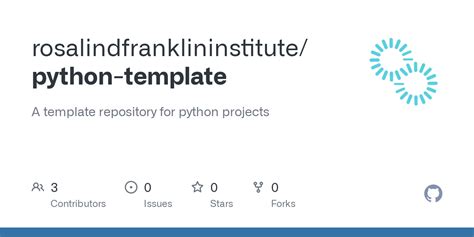 github rosalindfranklininstitute python template a template