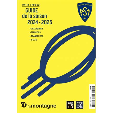 Guide De La Saison 2024 2025 Du Top14 Et De Pro D2 Asm