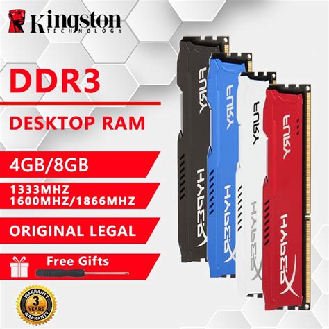 Kingston Hyperx 4GB 8GB Desktop RAM DDR3 1333MHZ 1600 1866MHZ DIMM Memory For PC RAM Shopee
