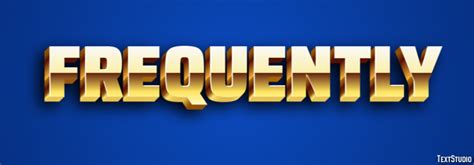 Frequently Golden 3D Text Effect Generator