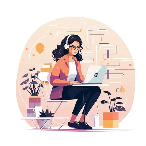 Premium Photo Female Developer Background