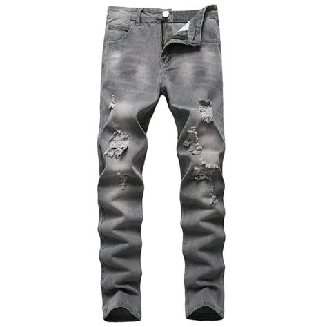 Bzgtzt Mens Slim Fit Jeans Ripped Skinny Jeans For Men Fashion Biker