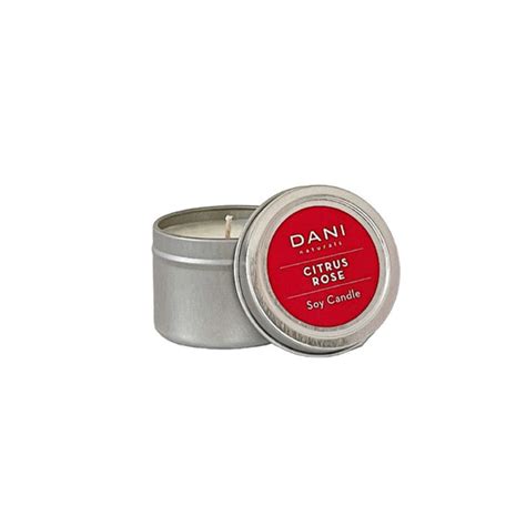 Citrus Rose 2oz Tin Candle Dani Naturals