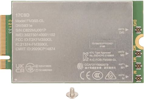 Sanpyl 4g Lte Network Card Dw5931e 5g Nr Module Card M 2 Mimo 4 67gbps Download 5g Nr 4g Lte 3g