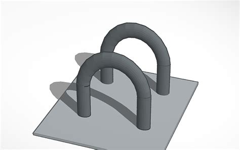 3d Design Bike Rail Project Attempt 1 Pipe In Pave Tinkercad