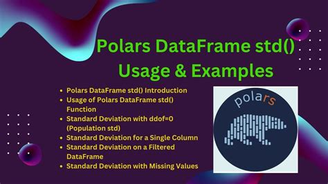 Polars Dataframe Std Usage And Examples Spark By Examples