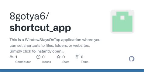 Github 8gotya6shortcutapp This Is A Windowstaysontop Application Where You Can Set