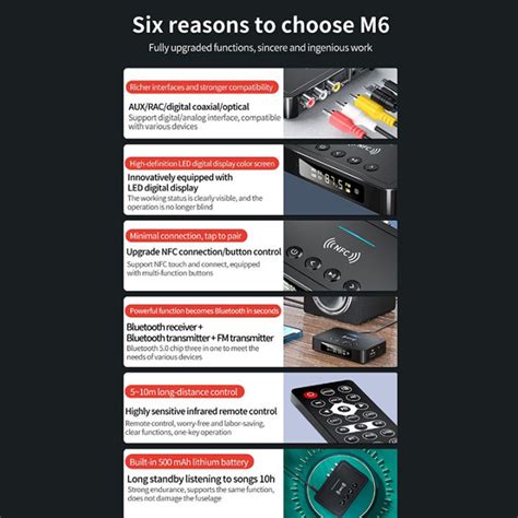 [jinxing] Bluetooth Receiver Tranmitter 5 0 Fm Audio Stereo Aux 3 5mm