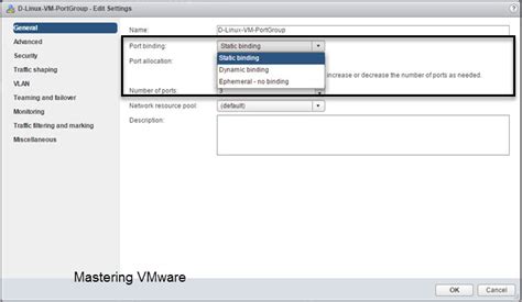 Distributes Switch Port Group Settings Mastering Vmware