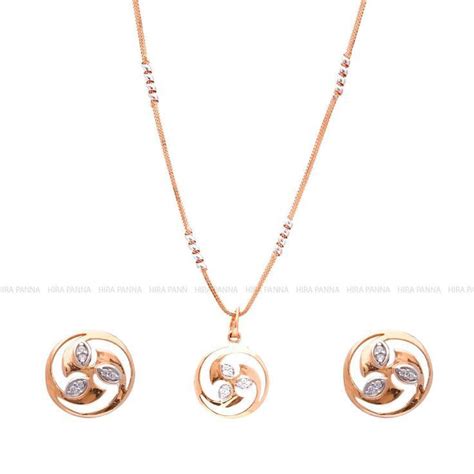 Rose Gold And Daimond Pendant Set Pendant Set Rose Gold Pendant Pendant