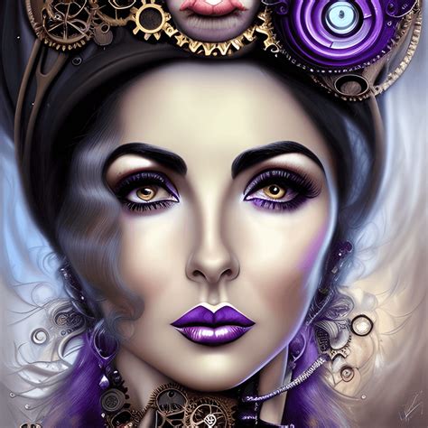 Hyper Detailed Steampunk Woman Elizabeth Taylor · Creative Fabrica