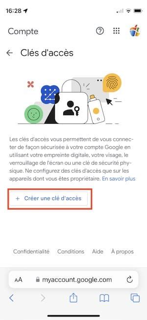 Cr Er Une Cl Dacc S Pour Votre Compte Google Sur Iphone Macplanete