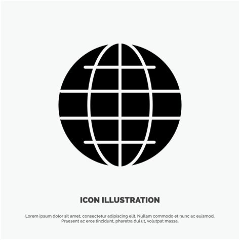 World Globe Internet Security Solid Glyph Icon Vector 17979196 Vector Art At Vecteezy