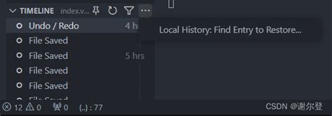 【vs Code】根据时间和文件名查看增删改的历史记录vscode查看文件修改历史 Csdn博客