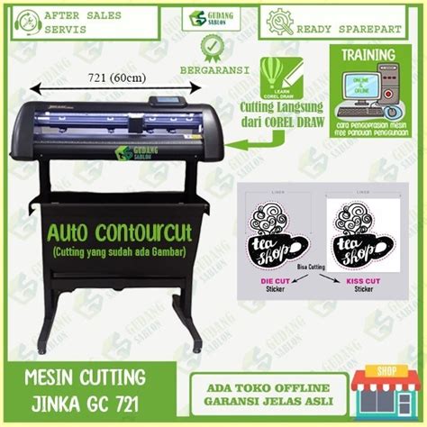 Jual MESIN CUTTING STICKER JINKA 1351 GC PRO LED AUTO COUNTOUR CORELDRAW Jinka Gc 721