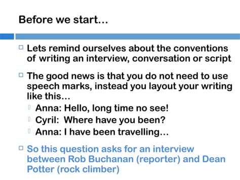 Igcse Extended Sample Ppt Screenwriting Content Production