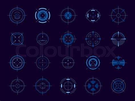 Hud Circle Aim Target System Futuristic Game User Interface Military
