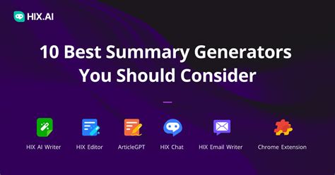 10 Best Summary Generator Free Summarizing Tools Hix Ai