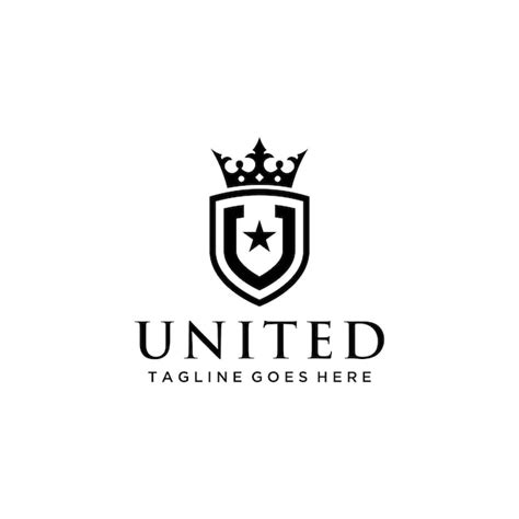 Ilustración Moderna Corona Y Escudo Con Diseño De Logotipo De Lujo Con