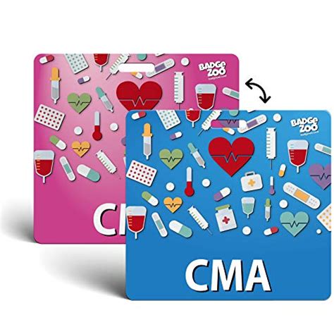 Cma Badge Buddy Pink Blue Horizontal Heavy Duty With Medical Want It All